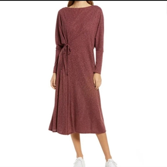 Caslon | Dresses | New Caslon Cozy Side Tie Midi Dress | Poshmark